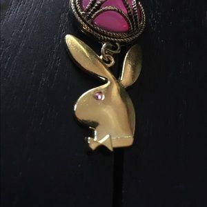 Jewelry | Pink Medallion Necklace W Pink Crystal Playboy | Poshmark
